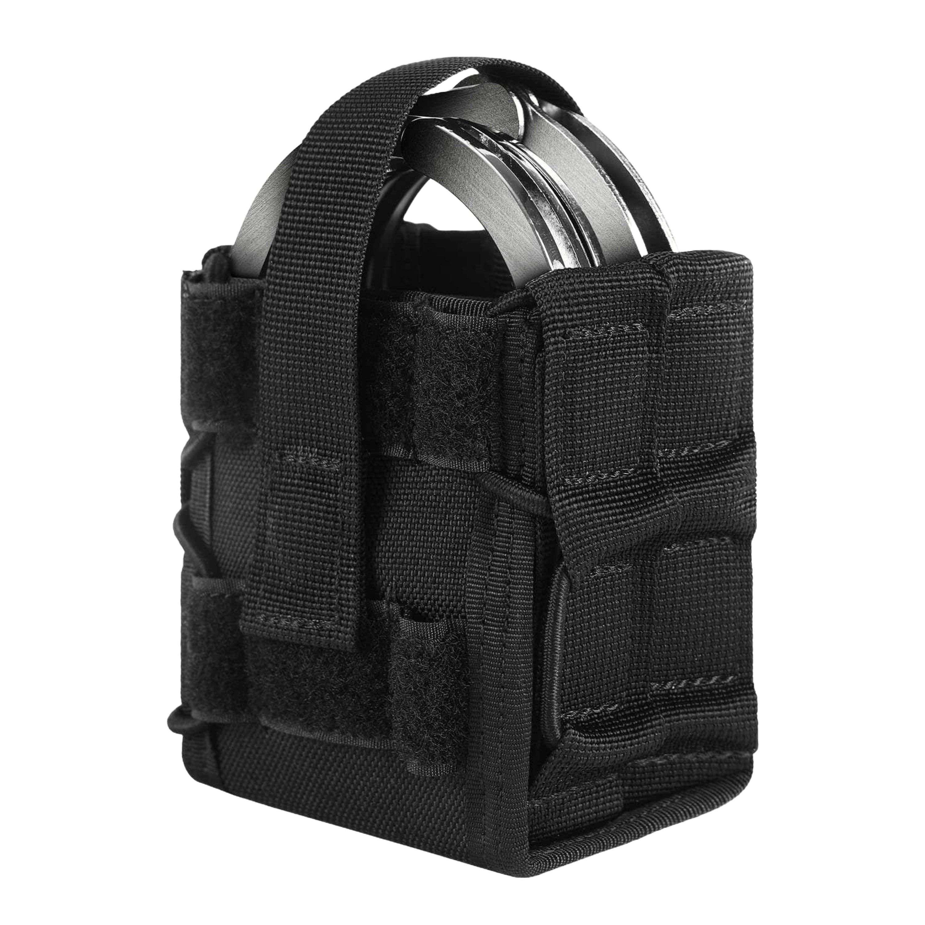 Open-Top MOLLE Tactical Handcuff Holster with Double Pouch for Secure ...