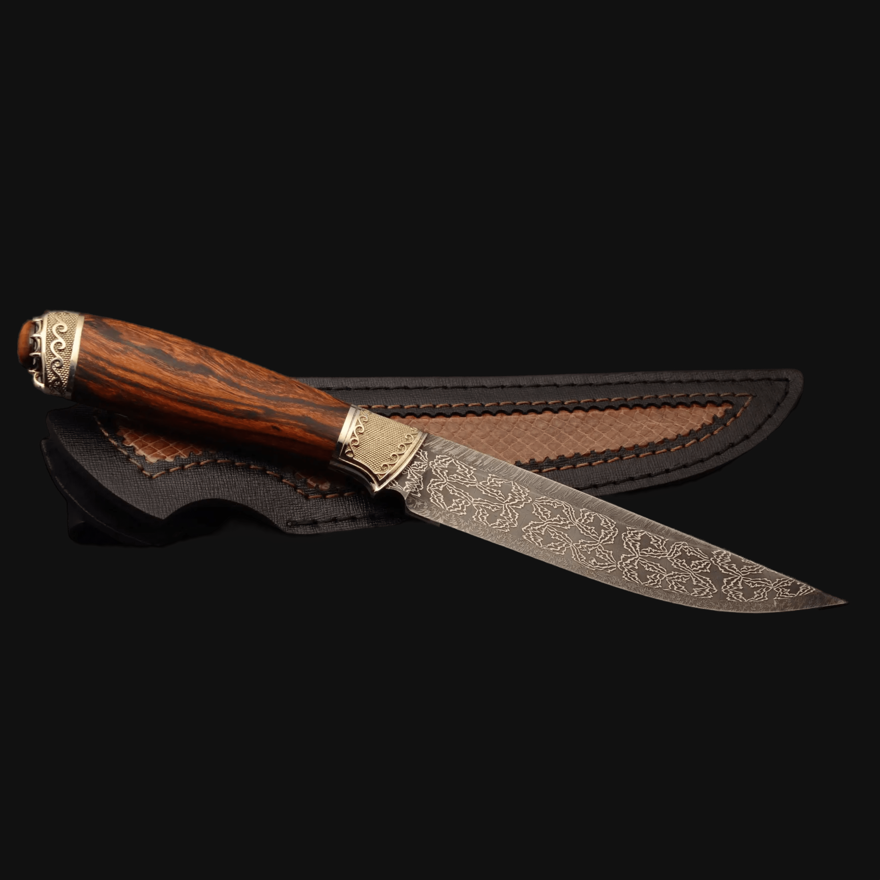 Exclusive Collectible Hunting Knife with Brown Wooden Handle | HUNTING CASE