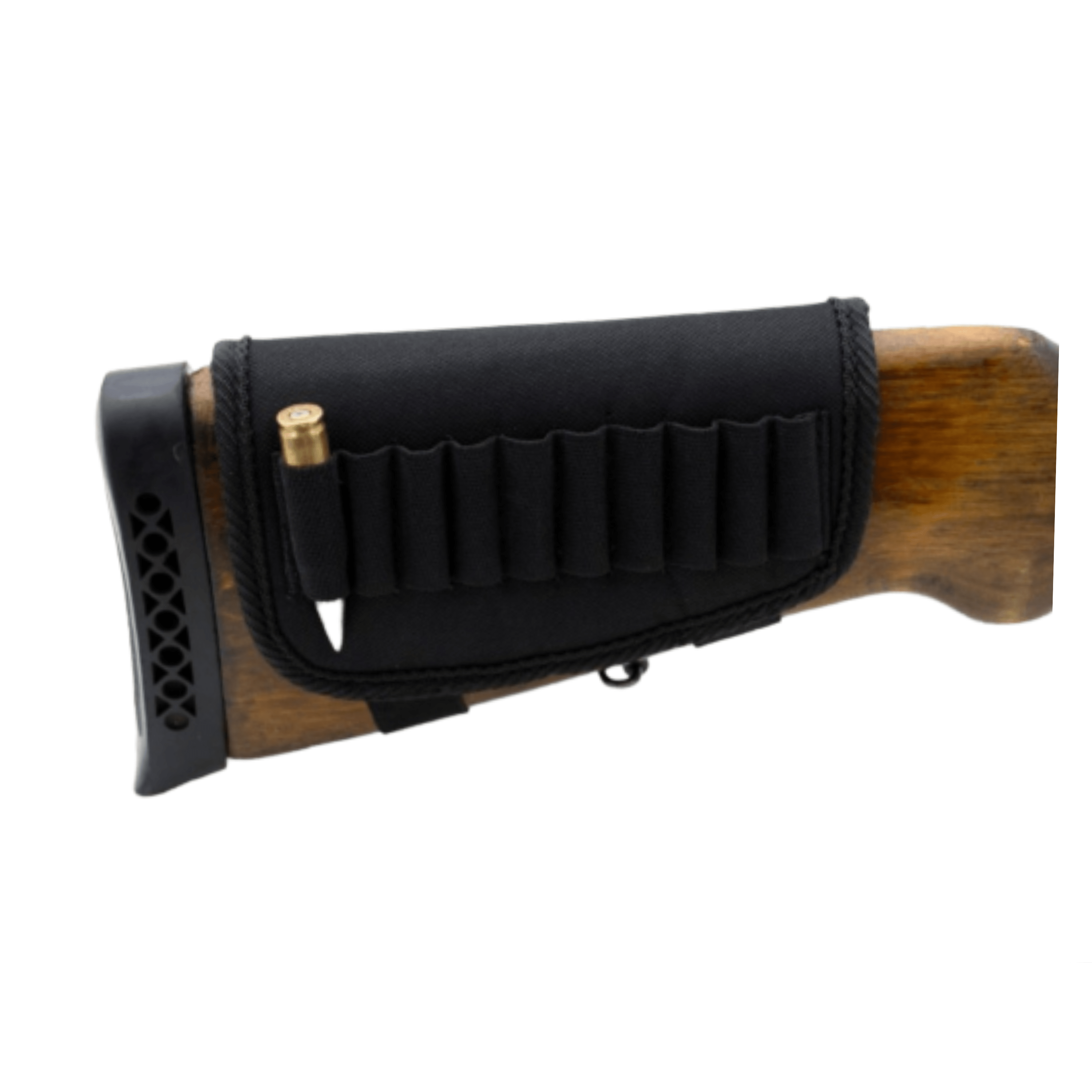 Black Hunting Buttstock for Rifled Weapons - Hunting Ammo Shell Holder ...