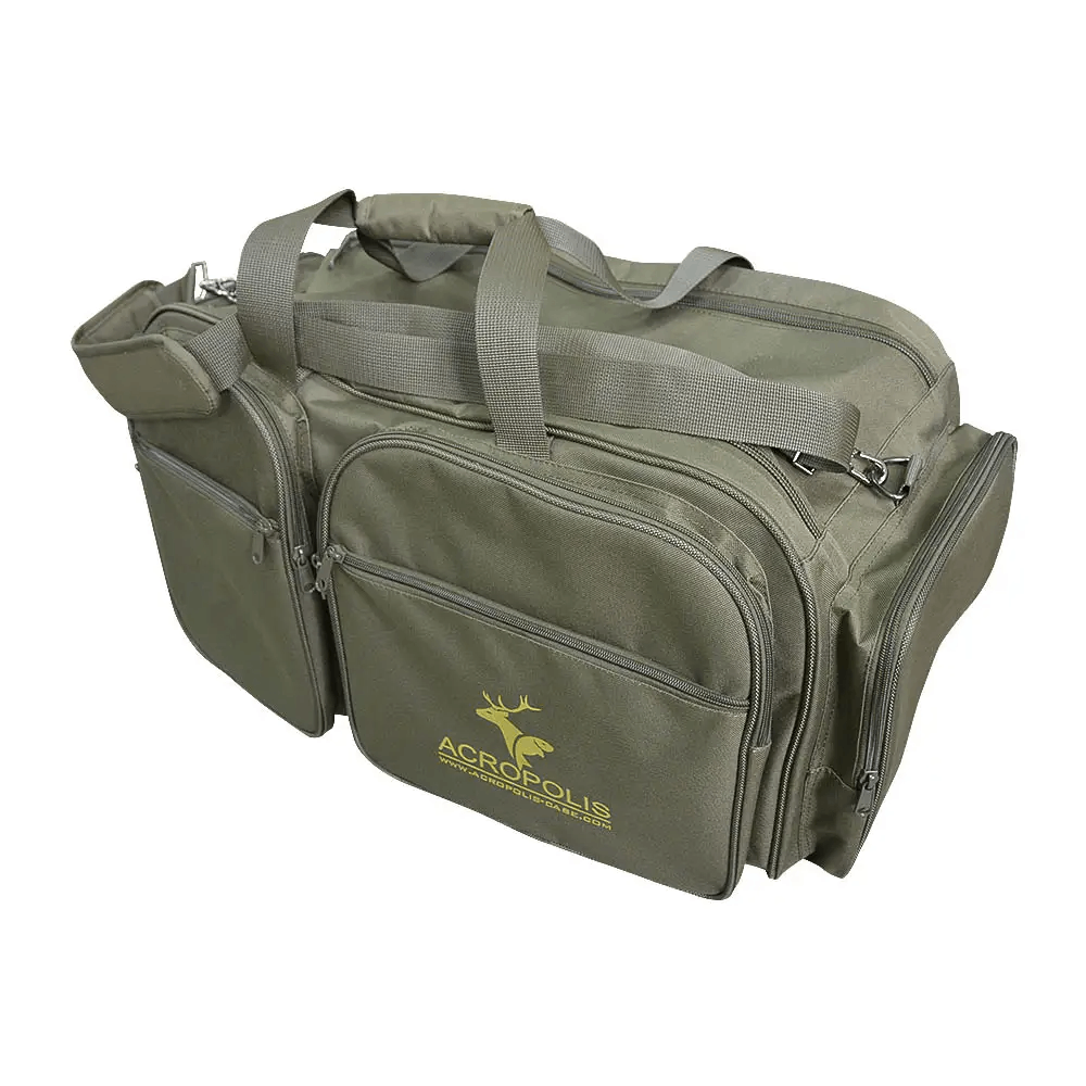 Large Khaki Hunting and Fishing Bag with Hard Partitions | HUNTING CASE